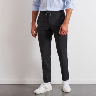 Eden Park Pantalon Taille &Eacute;lastiqu&eacute;e Anthracite Old Ref Pp