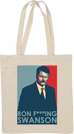 Generic Ron Poster Sac fourre-tout en coton naturel Blanc