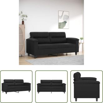 vidaXL vidaXL Polstersofa - 2-Sitzer-Sofa Schwarz 140 cm Kunstleder