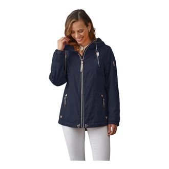 Junge Moderne Passform Navy Jacke mit Kapuze - - Jackets - Damen - Blau - 2XL