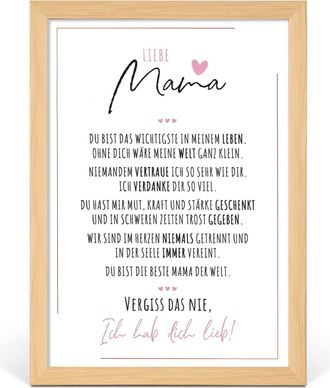 Fjällräven Definition Poesie Kunstdruck-Poster | Weihnachtsgeschenke Mama Geschenk Muttertag | Muttertagsgeschenk Wandbilder | Weihnachten Geschenke für Mama Geb