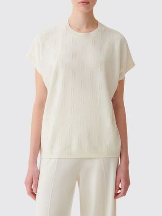 Fabiana Filippi Pullover aus Wolle und Kaschmir mit Fransen und Kappen&auml;rmeln