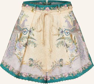 Zimmermann Leinenshorts Indra Mit Schmucksteinen weiss