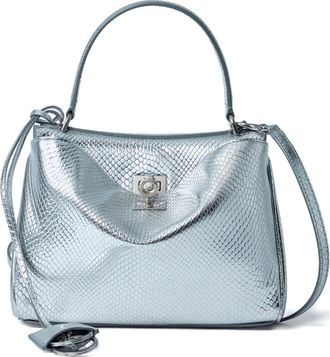 Balenciaga croc-embossed rodeo mini tote bag - Silber