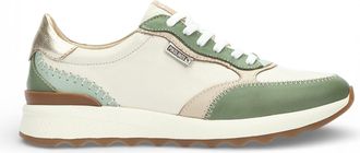 Pikolinos Damen-Sneaker aus gr&uuml;nem Leder mit Schn&uuml;rung - Arrecife