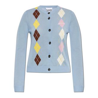 Ganni Damen, Strickwaren, Blau, XSGr&ouml;&szlig;e