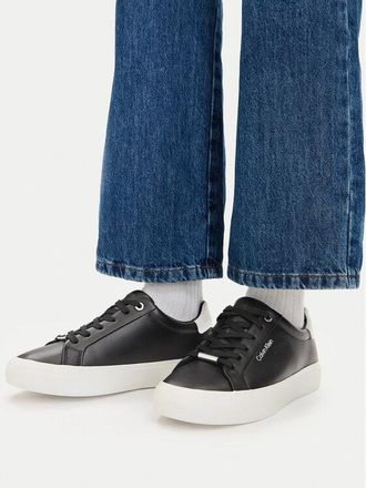 Calvin Klein Sneakers Vulc Lace Up Lth/Moire Bt HW0HW02747 Schwarz
