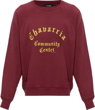 Willy Chavarria Community Center Standard Crewneck - - Sweatshirts & Hoodies - Herren - Rot - L