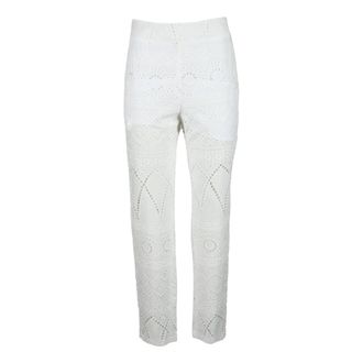 Giulia N Couture Baumwollhose - - Trousers - Damen - Wei&szlig; - M