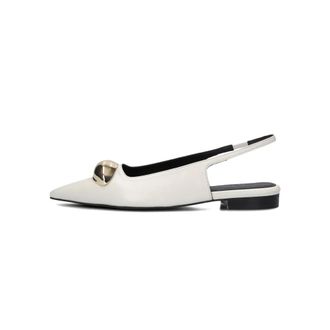 Toral Shoes Elegante Goldene Slingbacks Carole - - Shoes - Damen - Wei&szlig; - 39 EU