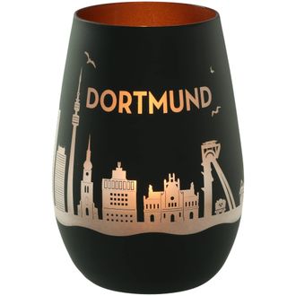 Goodtimes Windlicht Dortmund Skyline (Schwarz & Bronze)