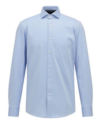 HUGO BOSS Hemd in Minimalstruktur, Performance Stretch, Regular Fit in