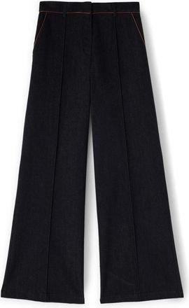 Motivi Femme, Pantalons, Bleu, Taille: 40 FR Palazzo Jeans with Piping