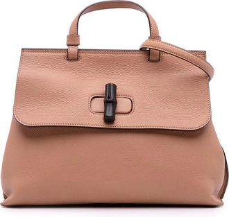 Gucci Hobo Bags - Medium Leather Bamboo Daily Satchel - Gr. unisize - in Braun - für Damen