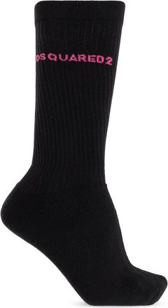 Dsquared2 Homme, Sous-v&ecirc;tements, Noir, Taille: L Logo Socks