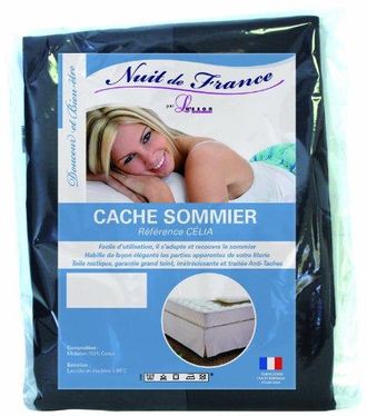 Nuit de France 329370 Dekorativer Matratzenschoner, Baumwolle, Anthrazit, anthrazit, 140 x 190 cm