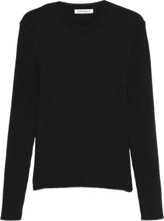 Our Legacy pull à design côtelé - Noir