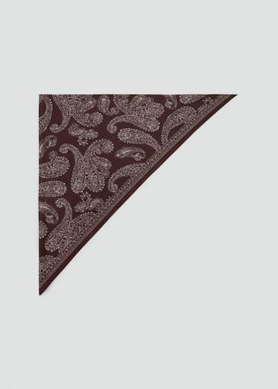 Mango Foulard triangle paisley chocolat - Femme - Taille unique - MANGO