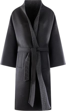 Fendi G&uuml;rtelmantel - - Coats - Damen - Schwarzk - XS