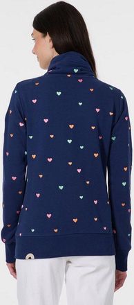 Ragwear Sweatjacke RONETTE HEARTS Baumwollmischung, innen unbrushed, leicht taillierte Form