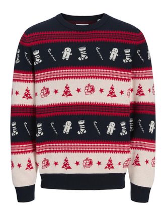 Jack & Jones Jjxmas Noel Knit Crew Neck
