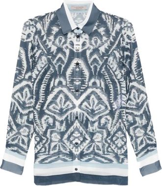 D.exterior Femme, Blouses et Chemises, Multicolore, Taille: 40 FR Chemise &agrave; motifs &agrave; col