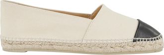 Castaner Femme, Chaussures, Beige, Taille: 36 EU Espadrilles en Coton &Eacute;cru avec Bout en Cuir