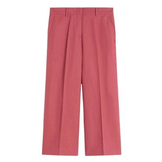 Max Mara Femme, Pantalons, Rouge, Taille: 36 FR Pantalone lungo