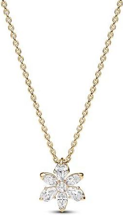 Pandora Pandora Timeless Collier en métal plaqué or 14 carats avec zircones cubiques transparentes