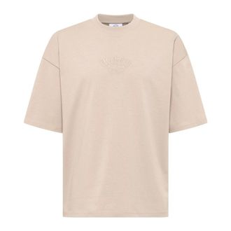 Carlo Colucci Das Knit Legend T-Shirt - - Tops - Herren - Beige - 2XL