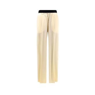 Tom Ford Stretch Seidensatin PJ Hose - - Trousers - Damen - Beige - XS