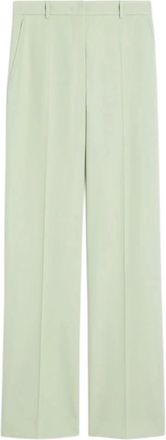 Max Mara Femme, Pantalons, Vert, Taille: 38 FR Pantalon en cr&ecirc;pe de laine Quasar