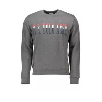 U.S.Polo Association Grauer Baumwollpullover mit Logo-Print - - Sweatshirts & Hoodies - Herren - Grau - 2XL