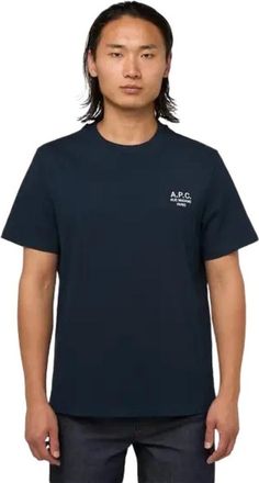 A.P.C. A.p.c., Homme, Tops, Bleu, Taille: XL T-Shirt Standard Rue Madame