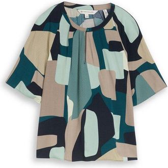 Tom Tailor Kurzarmbluse Blusen & Shirts Bluse mit Muster