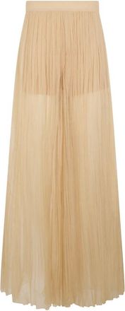 Alberta Ferretti Femme, Jupes, Beige, Taille: 40 FR Jupe Longue en Soie