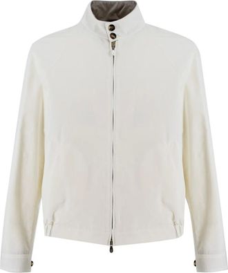 Brunello Cucinelli Homme, Vestes, Blanc, Taille: XL Bomber Jacket