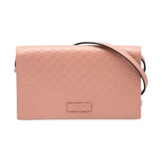 Gucci Pre-owned Embossed Leather Wallet on Chain - - Pre-owned - Damen - Rosa - ONE SIZE