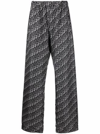 Philipp Plein pantalon de pyjama &agrave; logo imprim&eacute; - Noir