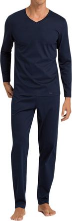 Hanro Herren Pyjama 1/1 Arm deep navy XXL