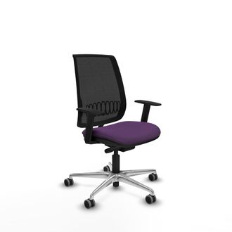 Piqueras y Crespo 8-Stunden-Schreibtischstuhl mit 1D-Armen, h&ouml;henverstellbare Lendenwirbelst&uuml;tze, ausgestattet mit Syncro/Traslack und injiziertem Schaumstoff, Rollen 6