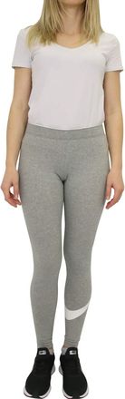 Nike Nike W NSW Club logo2 Damen Leggings, Grau (Dark Grey Heather/White/063), Gr. S