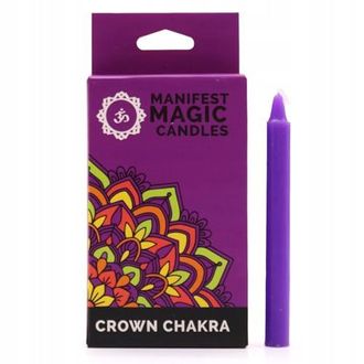 Ancient Wisdom Bougies magiques Manifest (lot de 12) - Violet - Chakra de la Couronne