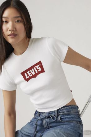 Levi's T Shirt Graphique Sportif Essential - Femme - Blanc / Ess Vintage Batwing W/Co Bright White - XS