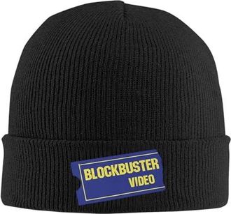 Generic Chapeau dHomme, Billet vid&eacute;o Blockbuster, Lettres Jaunes Hommes, Femmes Unisex Chapeau tricot&eacute;, Bonnet, Chaud Hiver Chaud pour No&euml;l en Plein air Cadea
