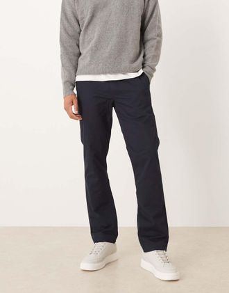 Polo Ralph Lauren Pantalon chino droit en sergé stretch sans pinces à lavant - Bleu marine