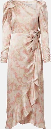 Alessandra Rich Midikleid aus Seidensatin