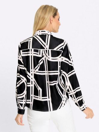 Heine Klassische Bluse Druck-Bluse Langarm