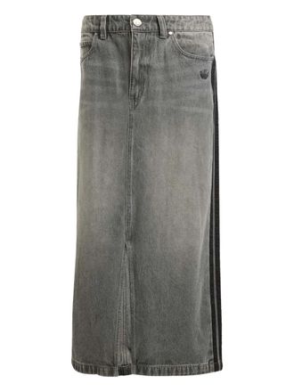 adidas jupe longue Adicolor 3-Stripes en jean - Gris