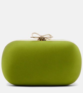 Self Portrait Clutch aus Satin mit Kristallen